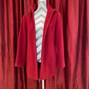 Calvin Klein | Jackets & Coats | Calvin Klein Red Wool Peacoat | Poshmark